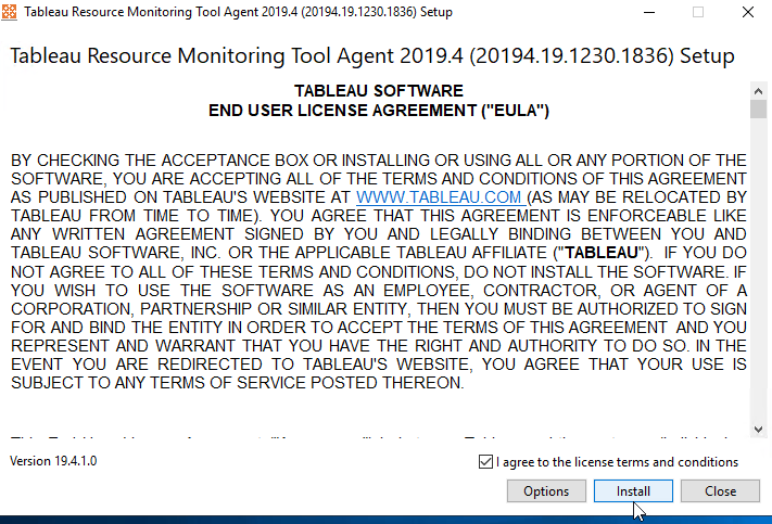 Tableau Resource Monitoring Tool – Agent Install Guide – Technology ...