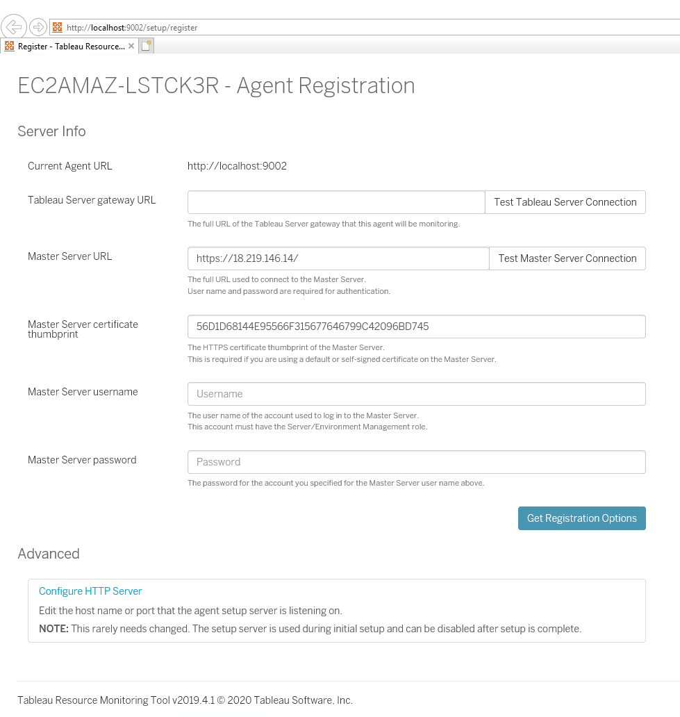 Tableau Resource Monitoring Tool – Agent Install Guide – Technology ...